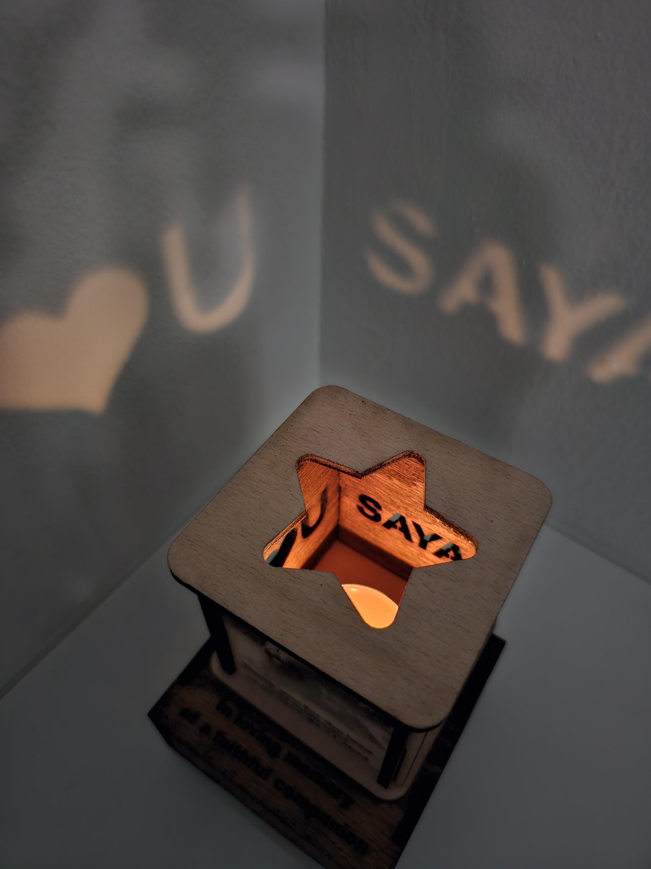 Custom Memorial Projection Lantern Personalized Dog Remembrance Candle ...