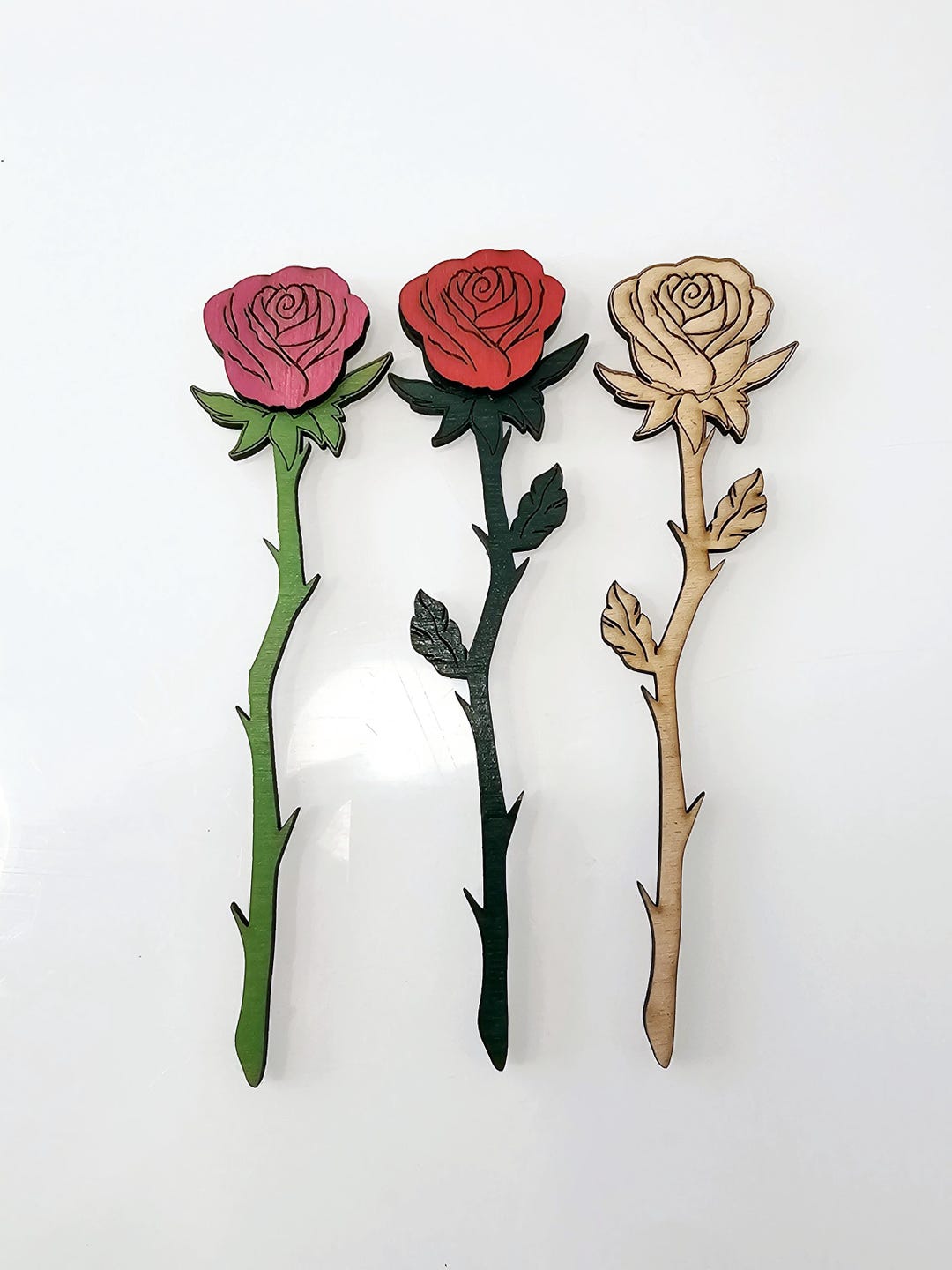 Personalized Wooden Rose Gift - Handmade Engraved Flower for Mother's ...