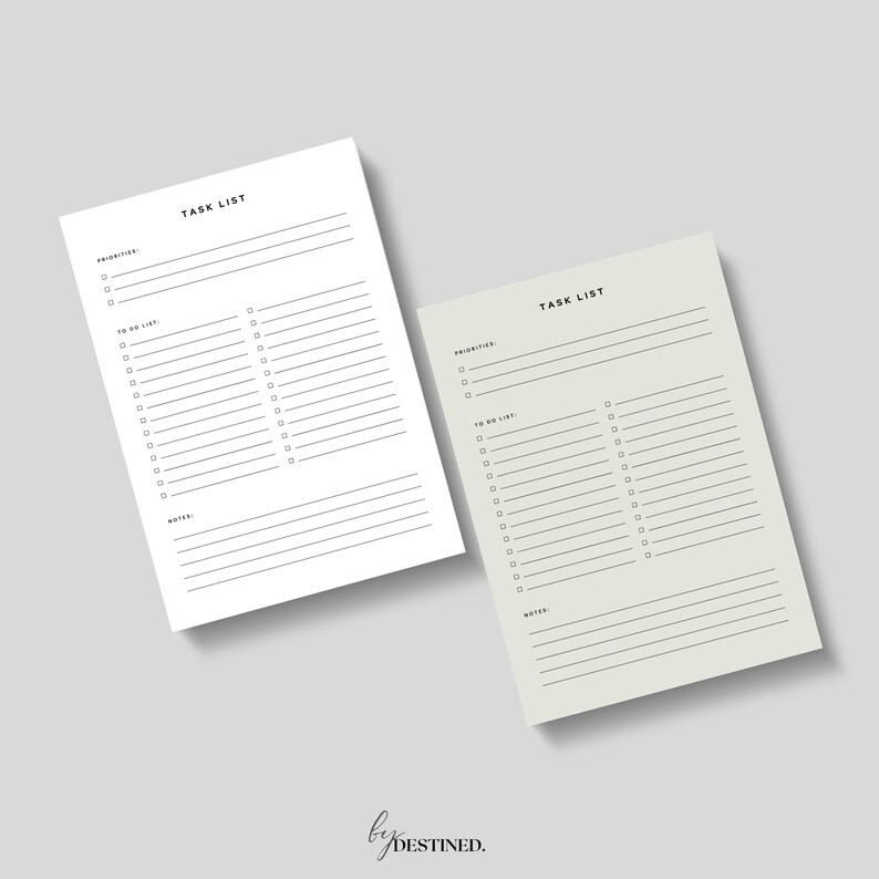Modern Task List Template | to Do List | Task Tracker Digital Planner ...