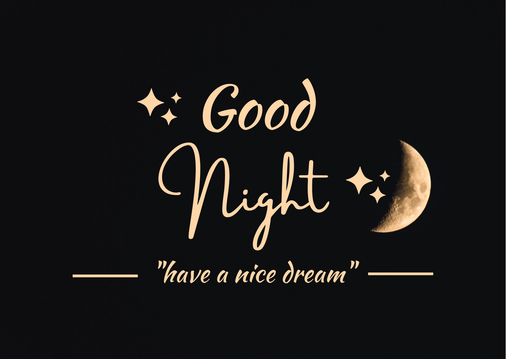 Good Night Card Landscape, Digital File, Png File - Etsy