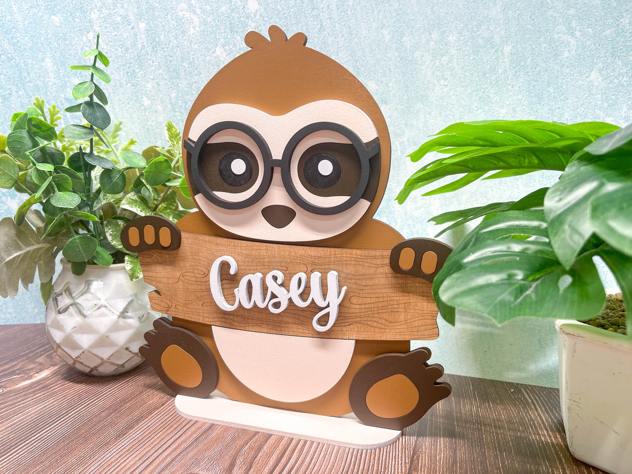 Personalized Cute Animal Name Sign Personalised Adorable Pretty Zoo ...