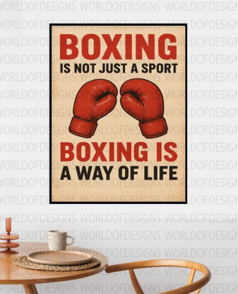 Boxing Motivation Poster A3 Digital Download Inspirational Wall Art ...