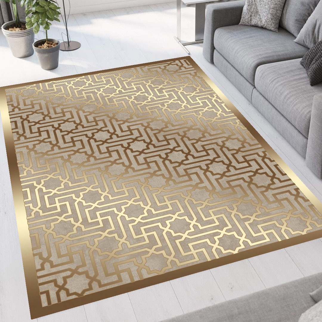Gold Rug Bright Gold Color Rug Gold Decor Home Rug Rugs for - Etsy