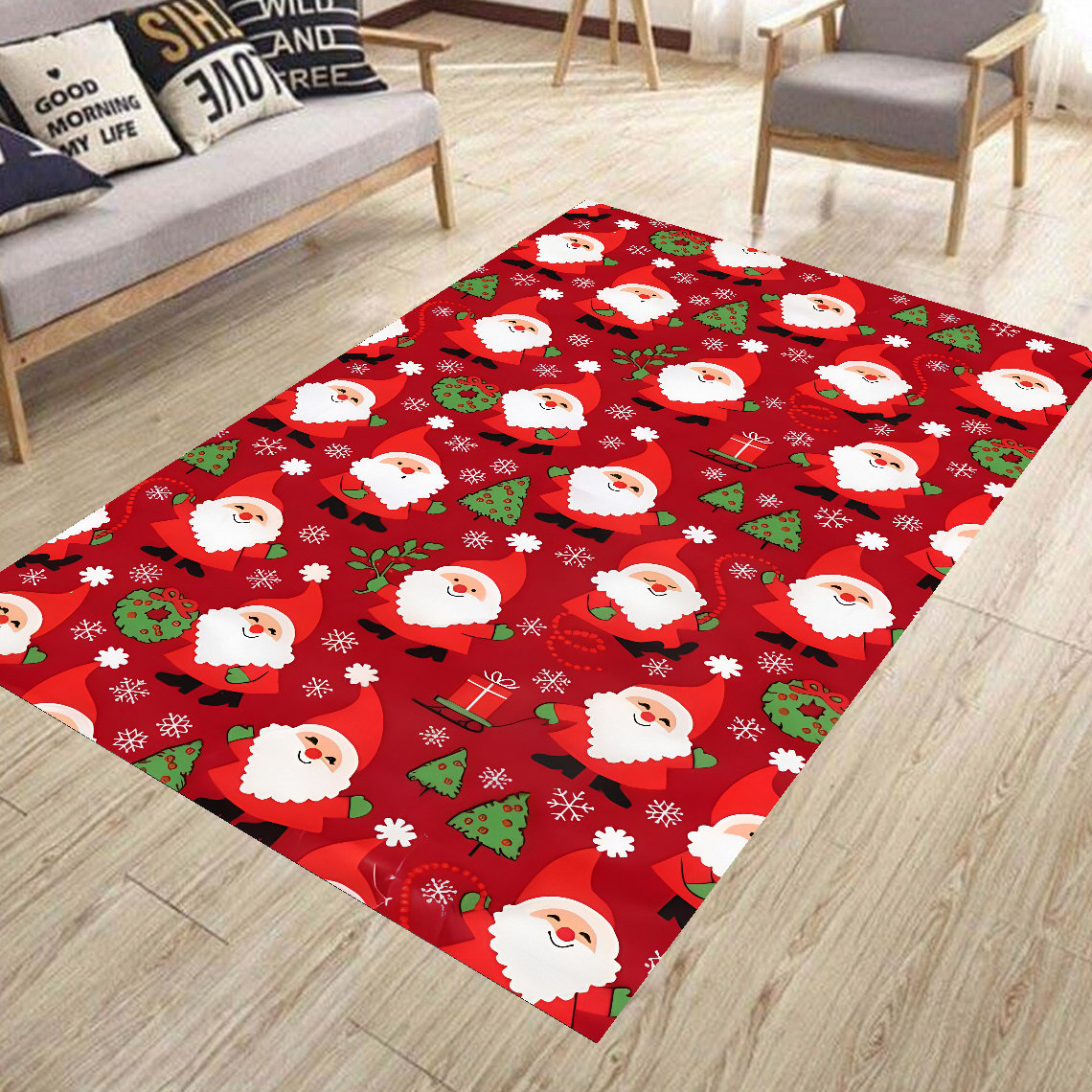 Christmas Rug,perfect Christmas Gift,christmas Decor,merry Christmas ...