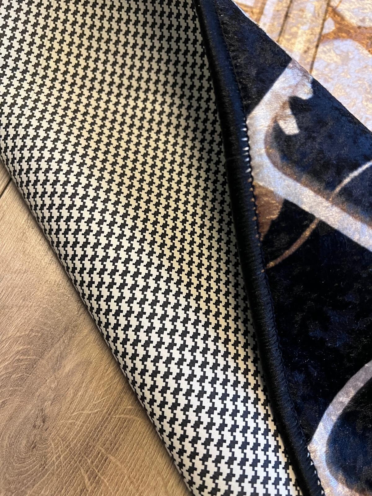 Black and White Striped Daisy Pattern Kitchen Rug,floral Kitchen Rug ...