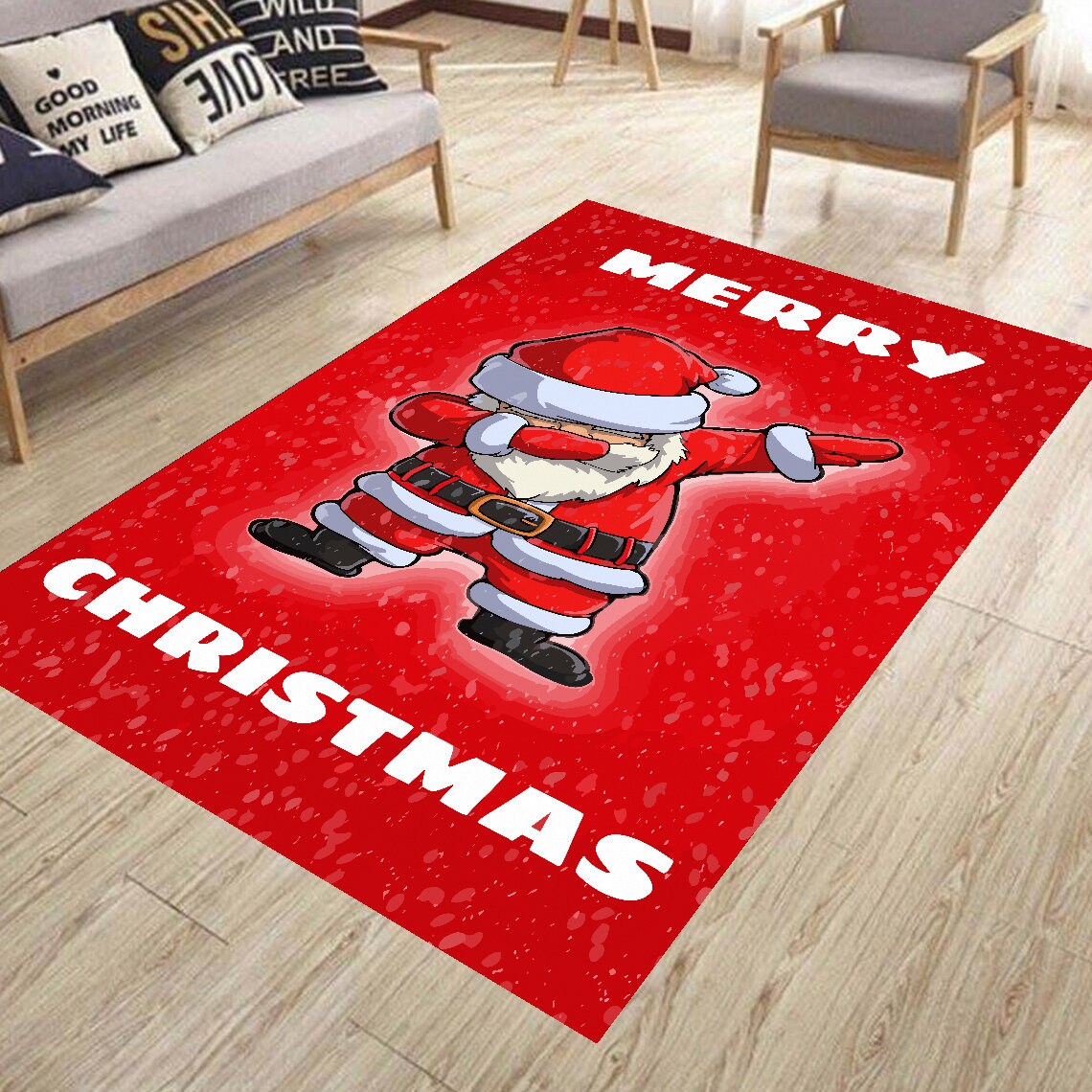Christmas Rug Merry Christmas Rug Happy Christmas Rug - Etsy UK