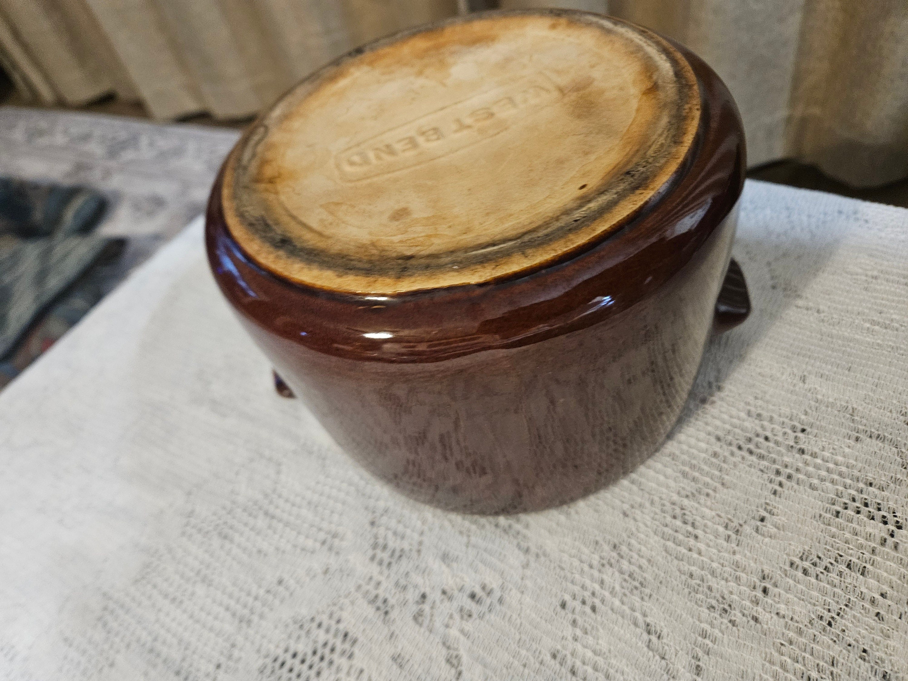 Vintage West Bend Brown Ceramic/stoneware Bean Pot - Etsy