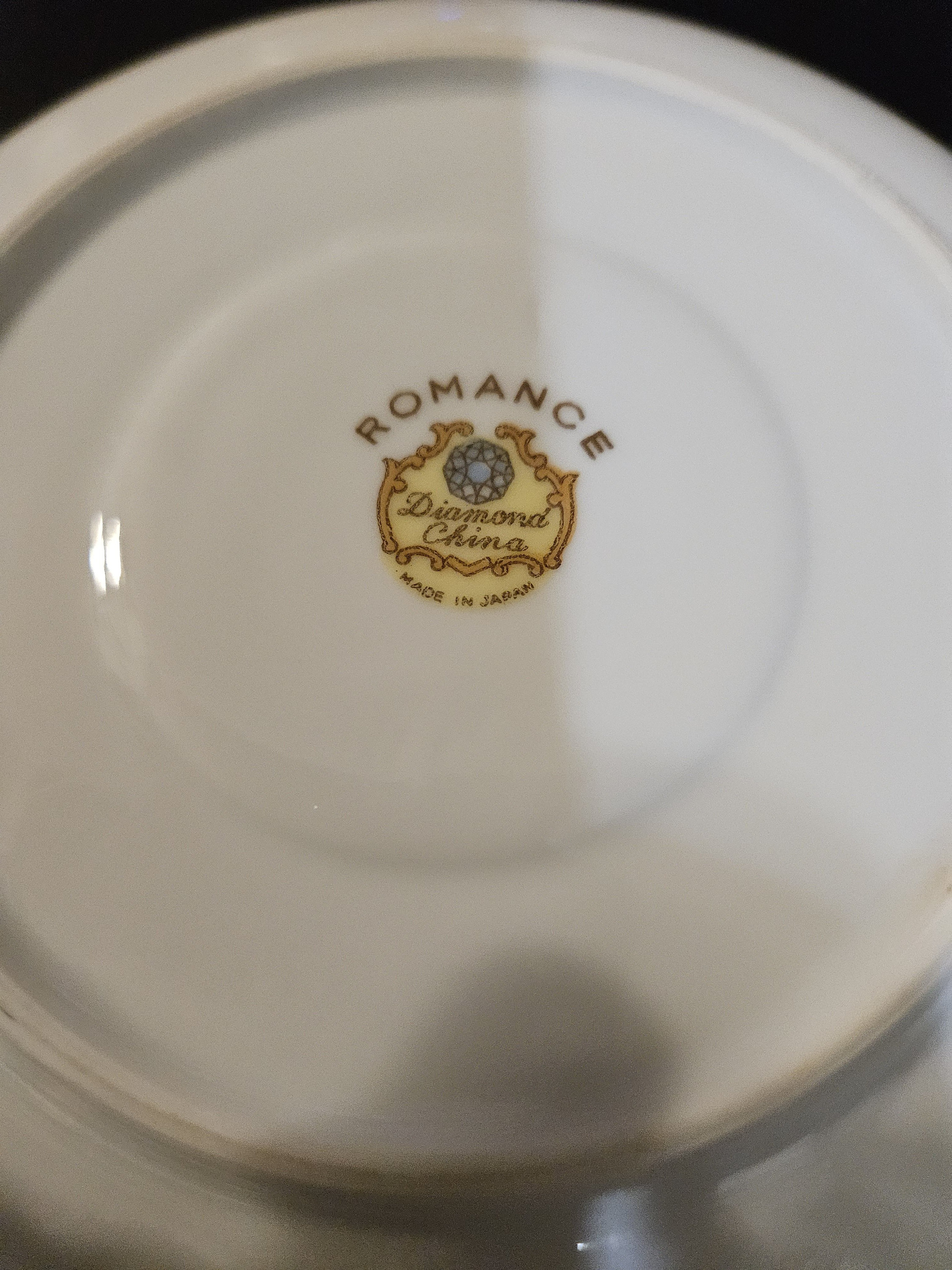 Vintage Diamond China Romance Tea Cup and Saucer Set - Etsy