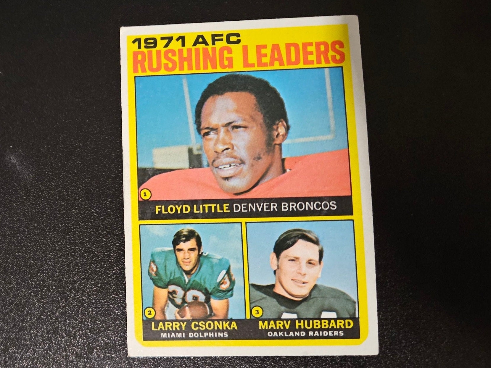 Vintage 1972 Topps: 1971 #7 AFC Scoring Leaders and 1971 #1 AFC Rushing ...