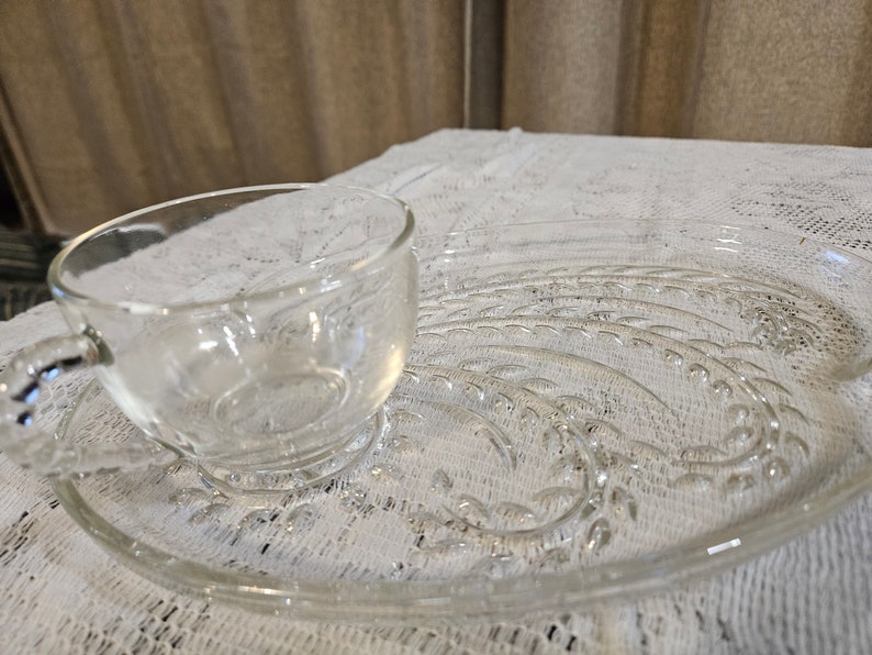 Vintage Federal Glass Company Crystal Snack Sets in Original Box - Etsy