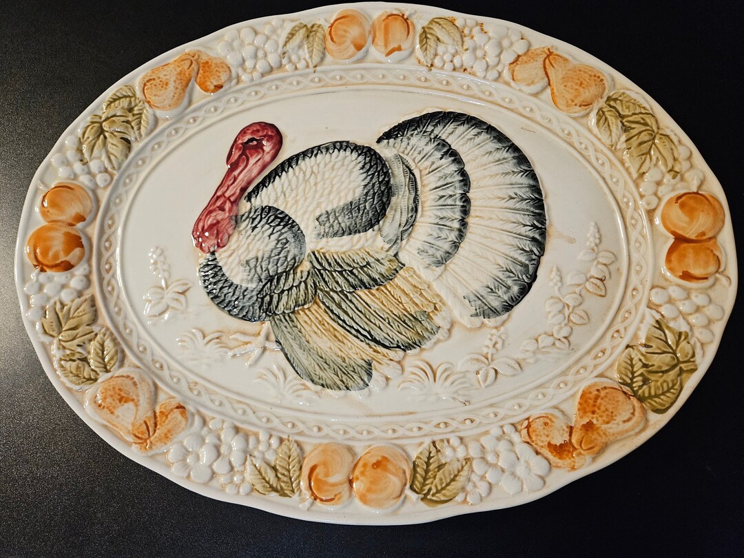 Vintage Alco Industries Ceramic Turkey Platter - Etsy