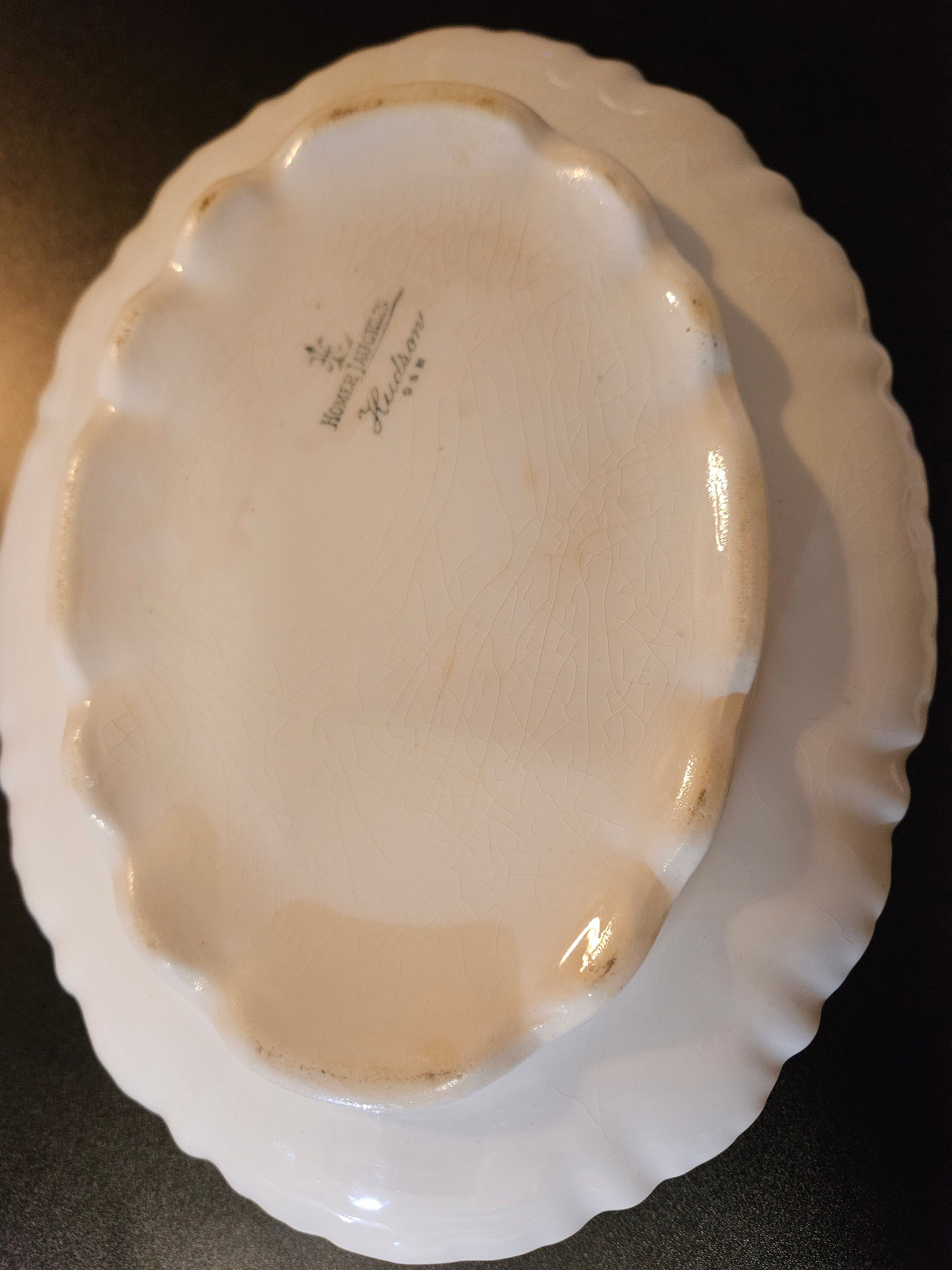 Vintage Homer Laughlin Covered Oval Serving Dish, Hudson Pattern. - Etsy