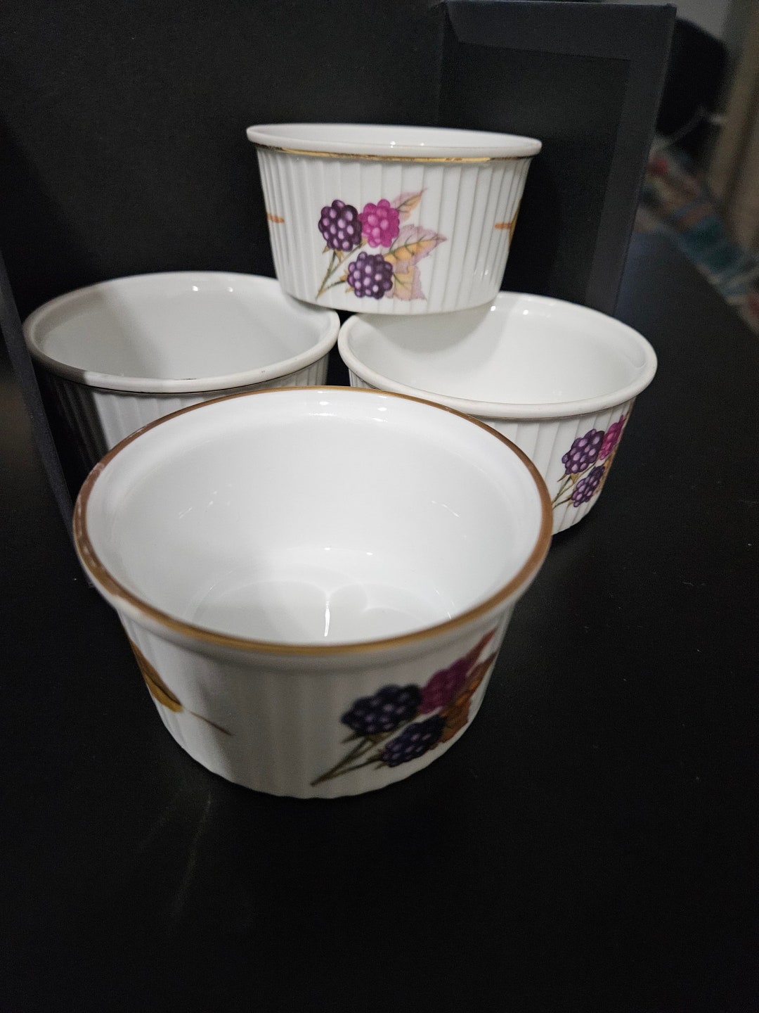 Vintage Royal Worcester Fine Porcelain Oven Ware / Fireproof Ramekins ...