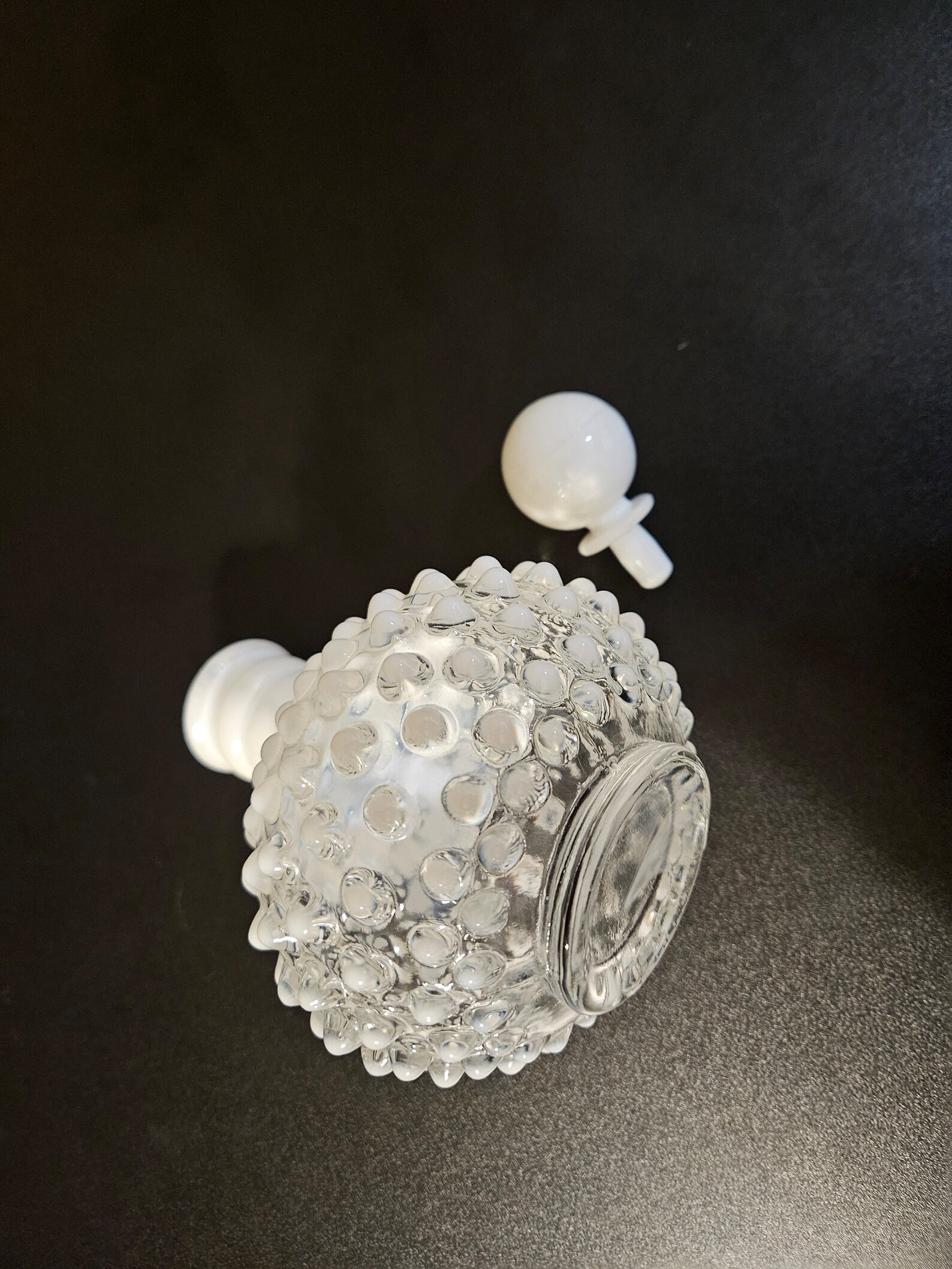 Vintage Fenton Moonstone Hobnail Perfume Bottle. - Etsy