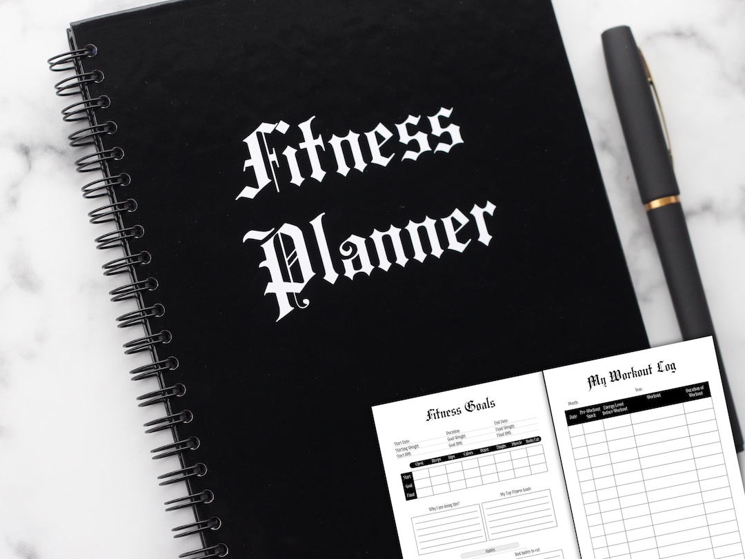 Gothic Fitness Planner, Health, Weight Loss, Gain & Wellbeing, Exercise ...