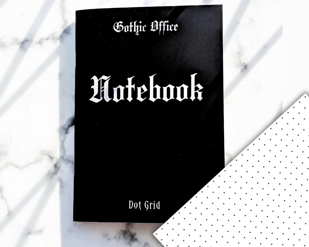 Gothic Dot Grid Notebook, A5 60 Page 100gsm Paper Book - Etsy