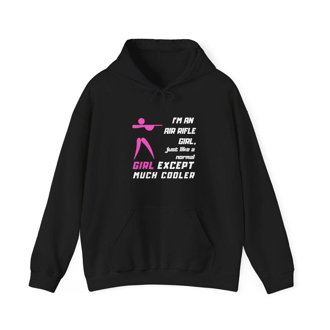 Air Rifle Girl Shooting Hooded Sweatshirt, Trendy Sport Hoodie, Perfect ...