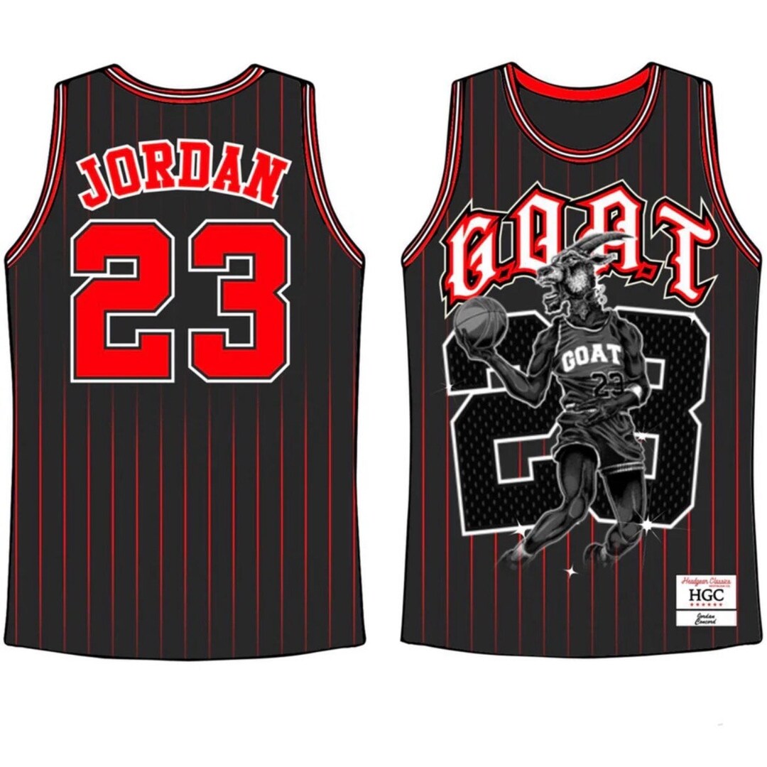 Headgear Classics Michael Jordan GOAT Jordan Concord Basketball Jersey ...