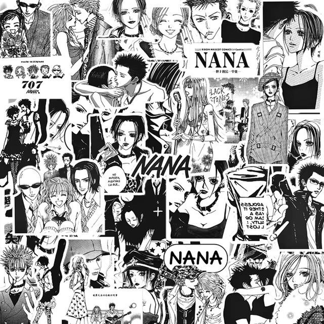 10/30/65pcs NANA Black White Anime Manga Graffiti Stickers Cool ...