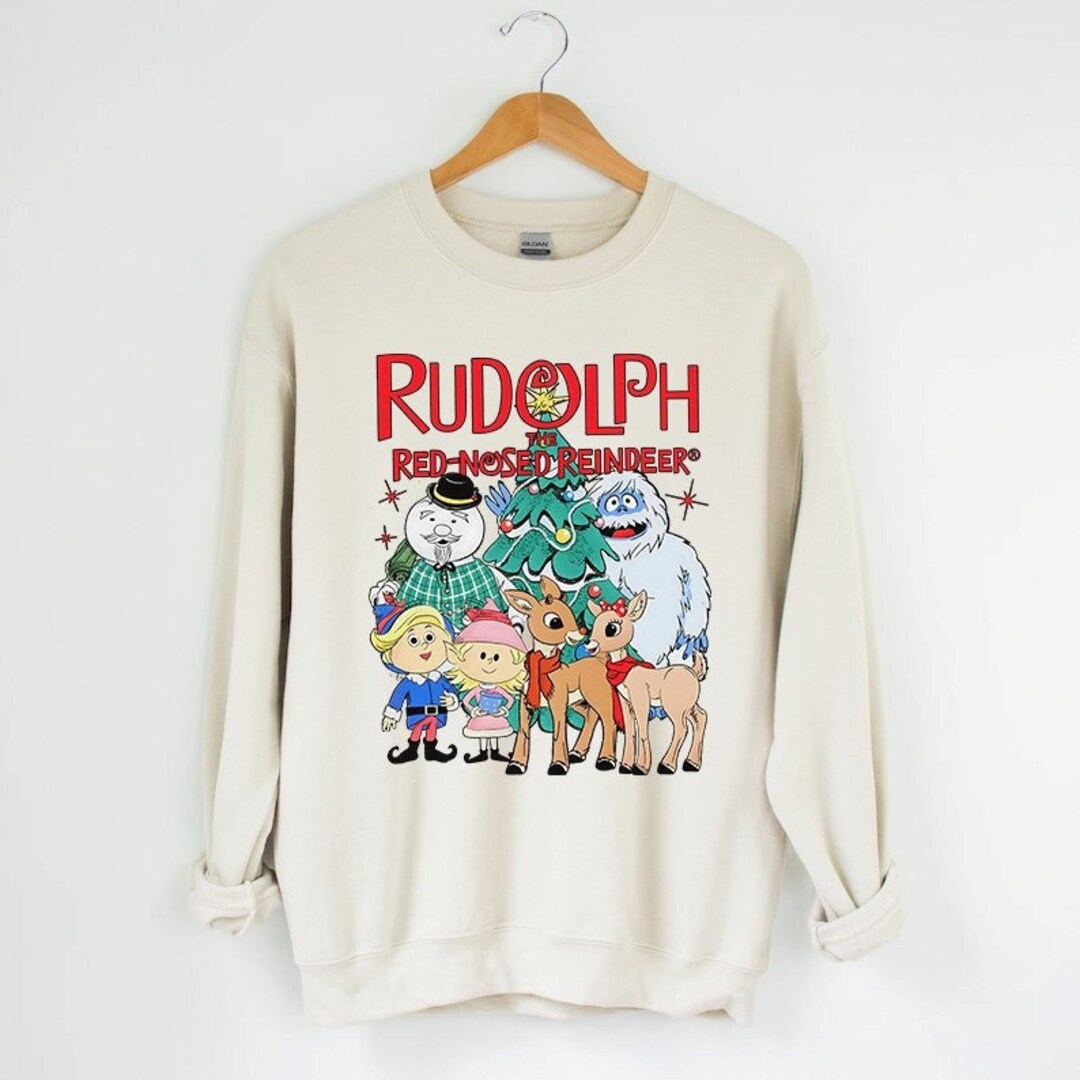 Rudolph the Red Nosed Reindeer Christmas Crewneck Sweatshirt - Etsy