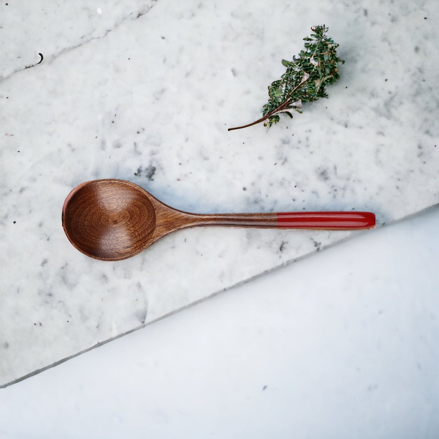 Handmade Wooden Soup Spoon Cooking Utensil Tool, Large Condiment Spoon ...