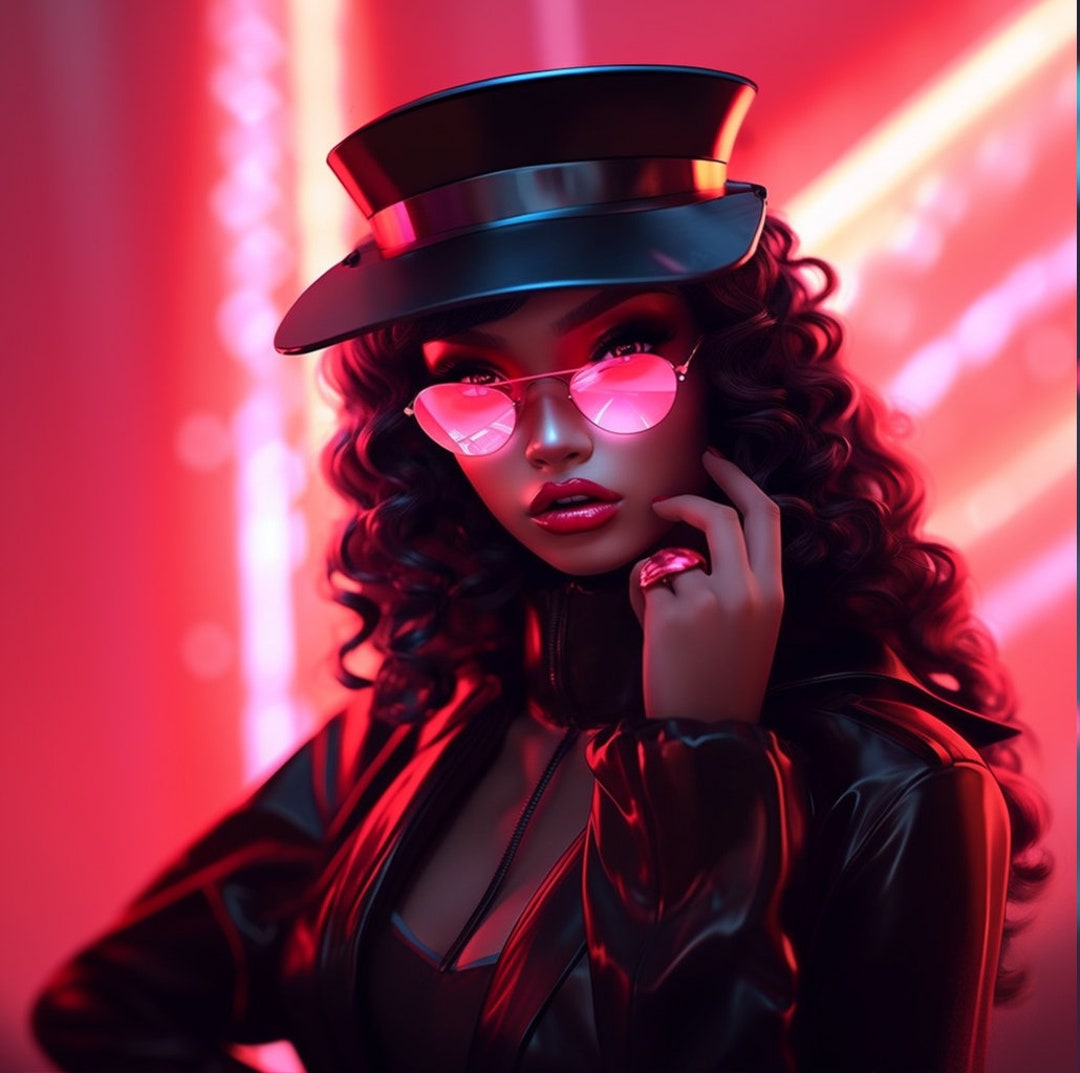 Black Cyberpunk Afropunk Digital Art AI Art Black Art Afrofuturism ...