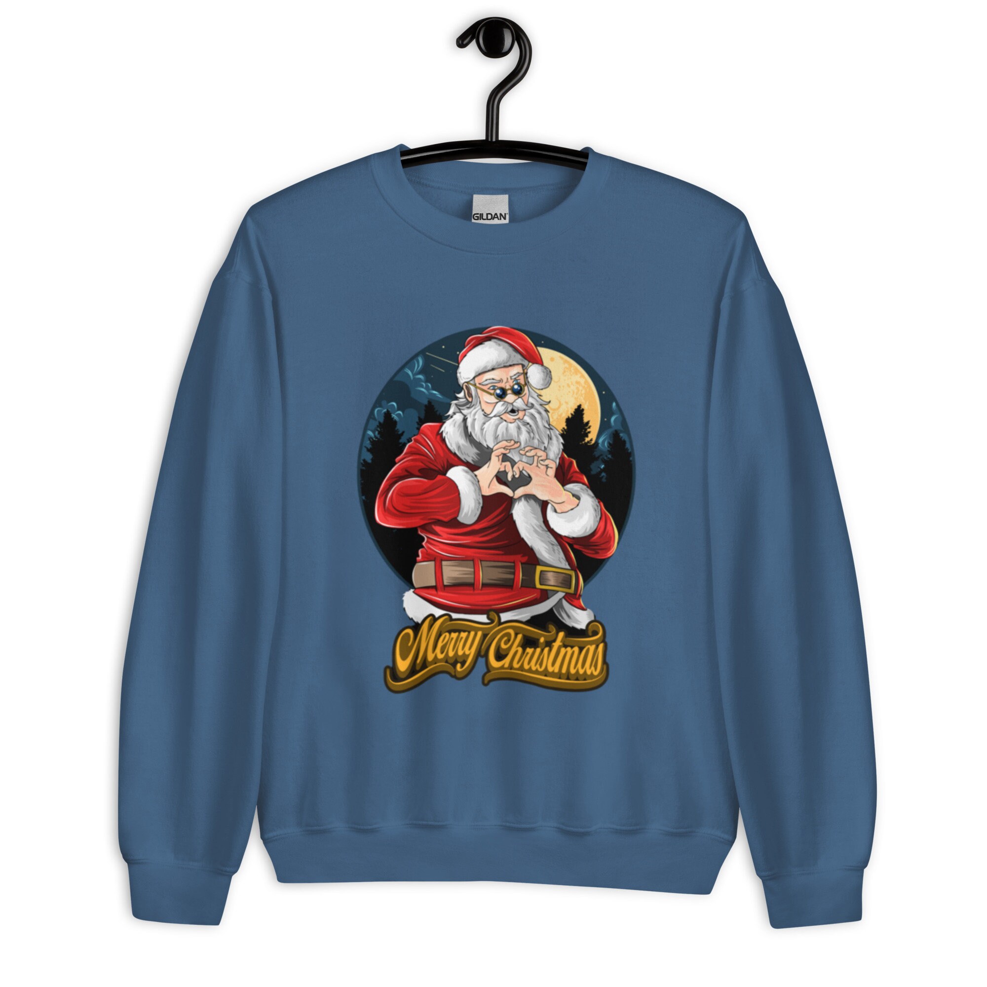 Santa Claus Sweatshirt Santa With Sunglasses Sweater Cool - Etsy