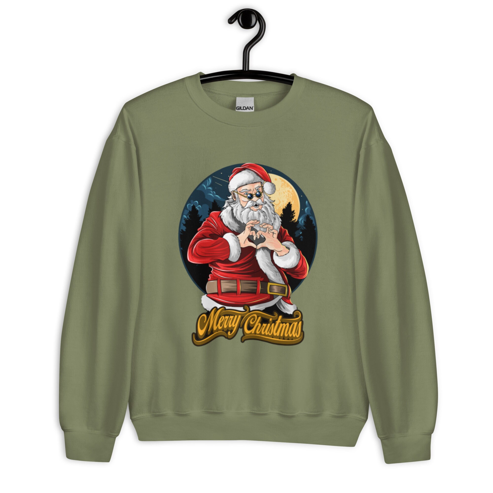 Santa Claus Sweatshirt Santa With Sunglasses Sweater Cool - Etsy