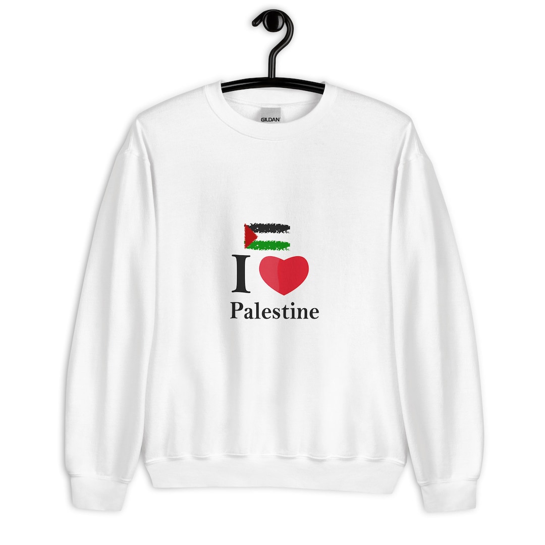 I Love Palestine Palestine Flag and Red Herart Unisex - Etsy