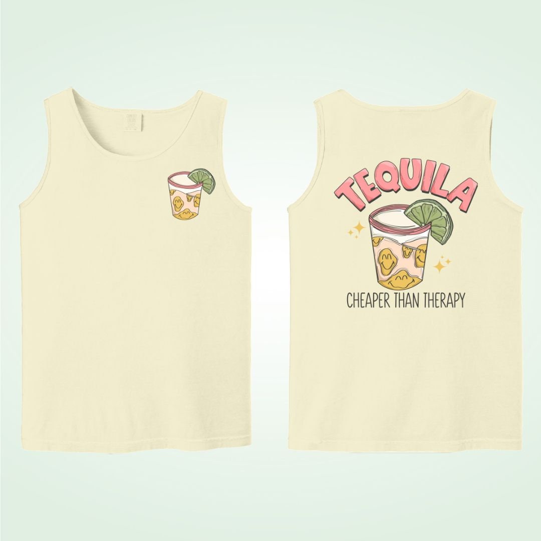 Tequila Shirt, Comfort Color Tank Top, Day Drinking Shirt, Cinco De ...