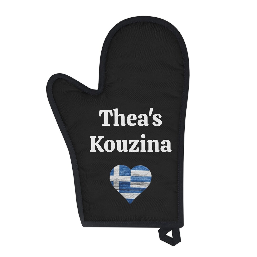 Greek Aunt Kouzina Oven Glove Greek Gift Greek Thea Gift - Etsy
