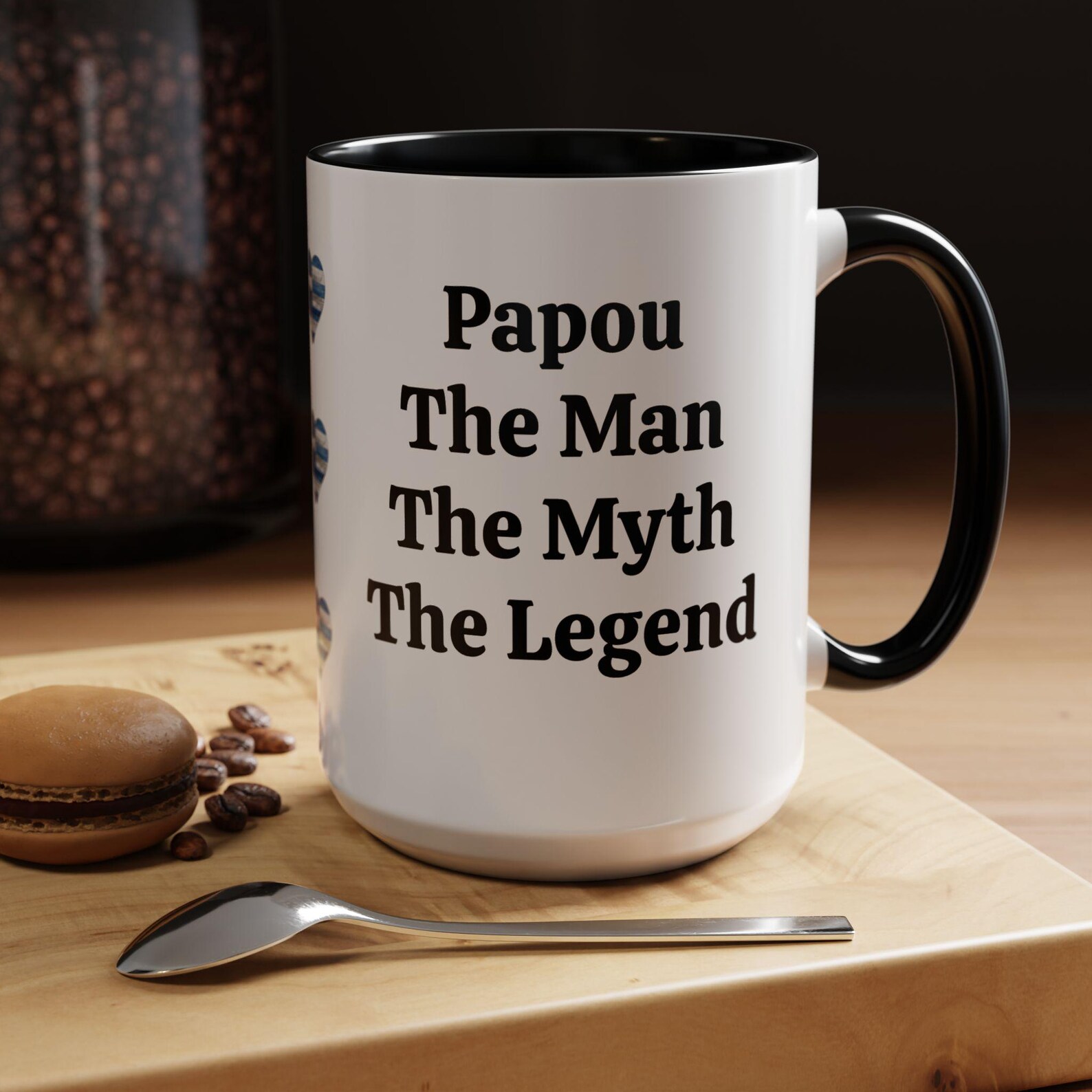 Papou the Man the Myth the Legend Coffee Mug, 11oz, Greek Grandfather ...