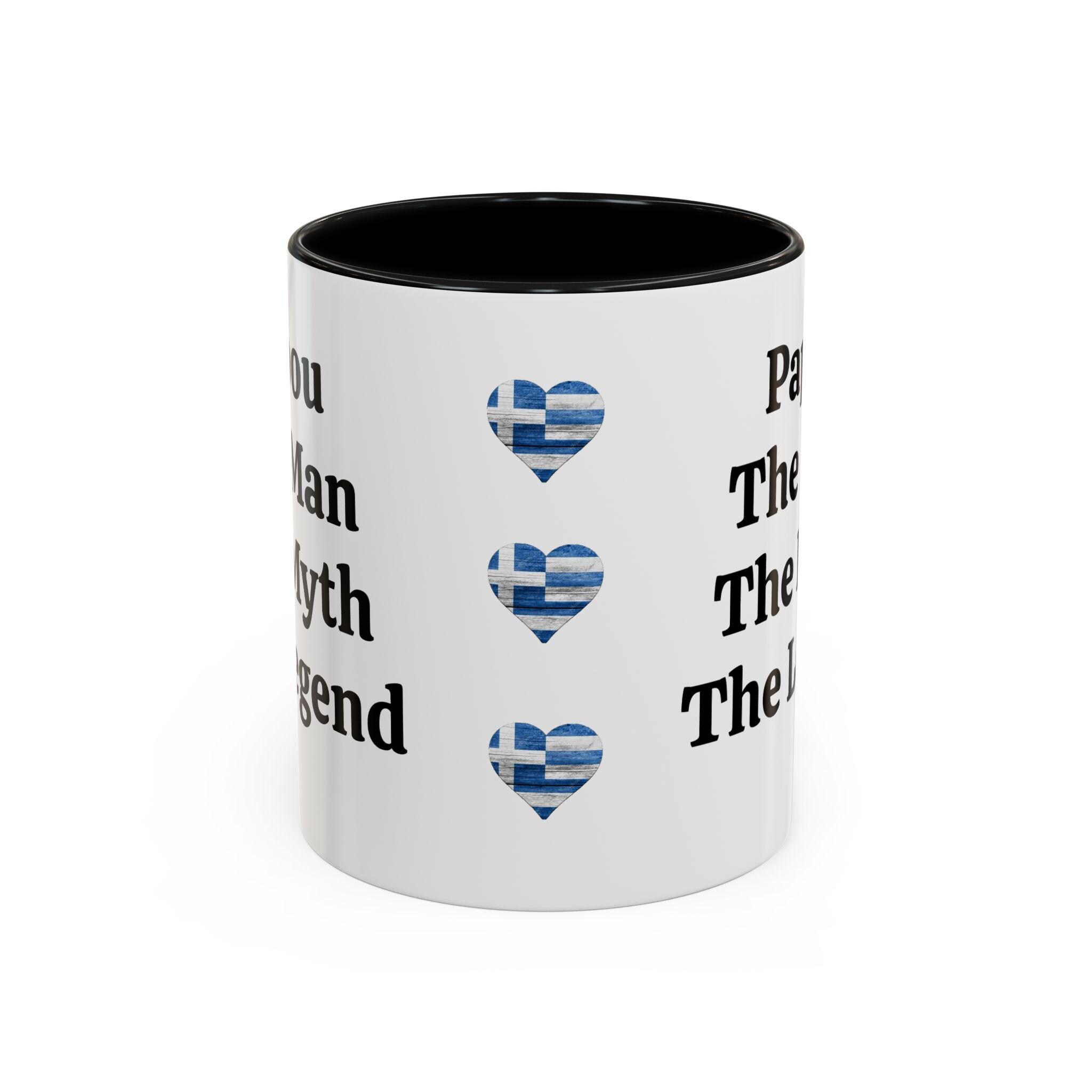 Papou the Man the Myth the Legend Coffee Mug, 11oz, Greek Grandfather ...