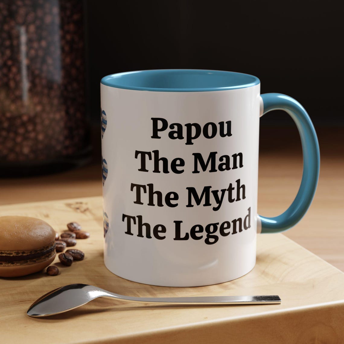 Papou the Man the Myth the Legend Coffee Mug, 11oz, Greek Grandfather ...