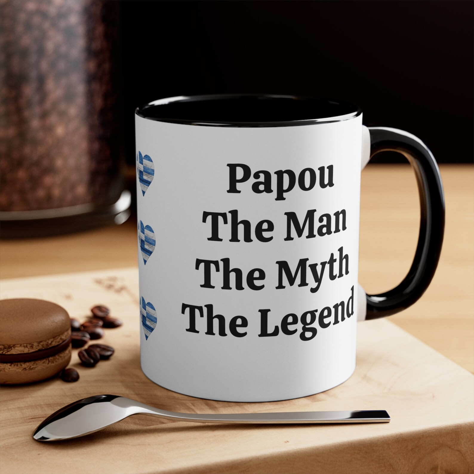 Papou the Man the Myth the Legend Coffee Mug, 11oz, Greek Grandfather ...
