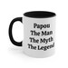 Papou the Man the Myth the Legend Coffee Mug, 11oz, Greek Grandfather ...