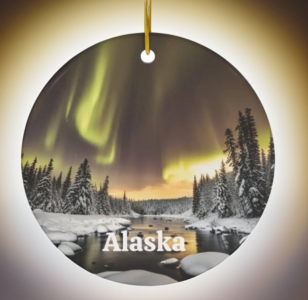 Alaska Aurora Christmas Tree Ornament Alaska Christmas Alaska - Etsy UK