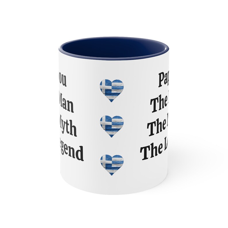 Papou the Man the Myth the Legend Coffee Mug, 11oz, Greek Grandfather ...