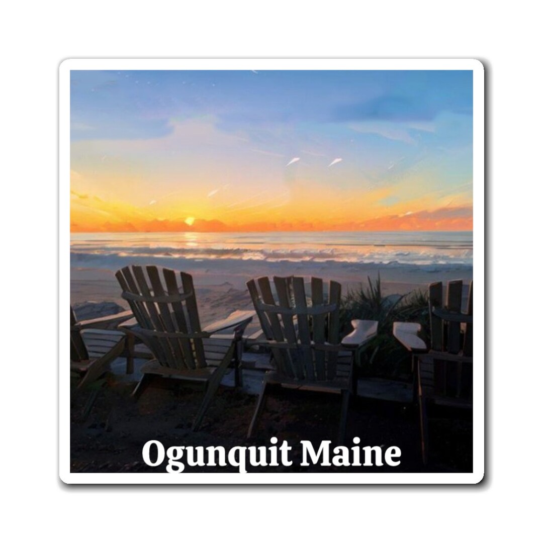 Maine, Ogunquit Beach 3x3 Magnet, Maine Gift, Marginal Way Cliff Walk, Ogunquit Maine Gift ...