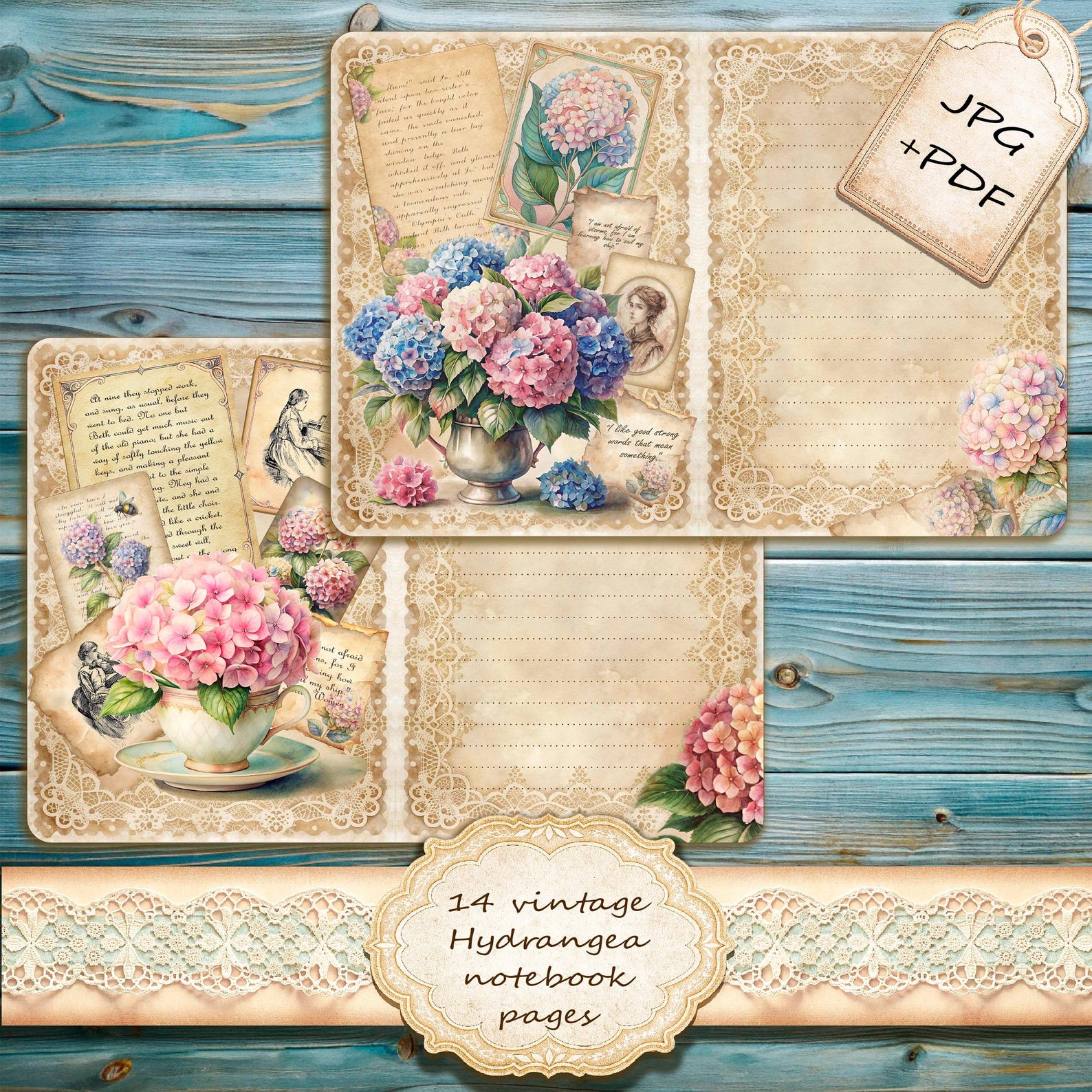 Cute Printable Stationary: Vintage Botanical Letter Writing Paper ...