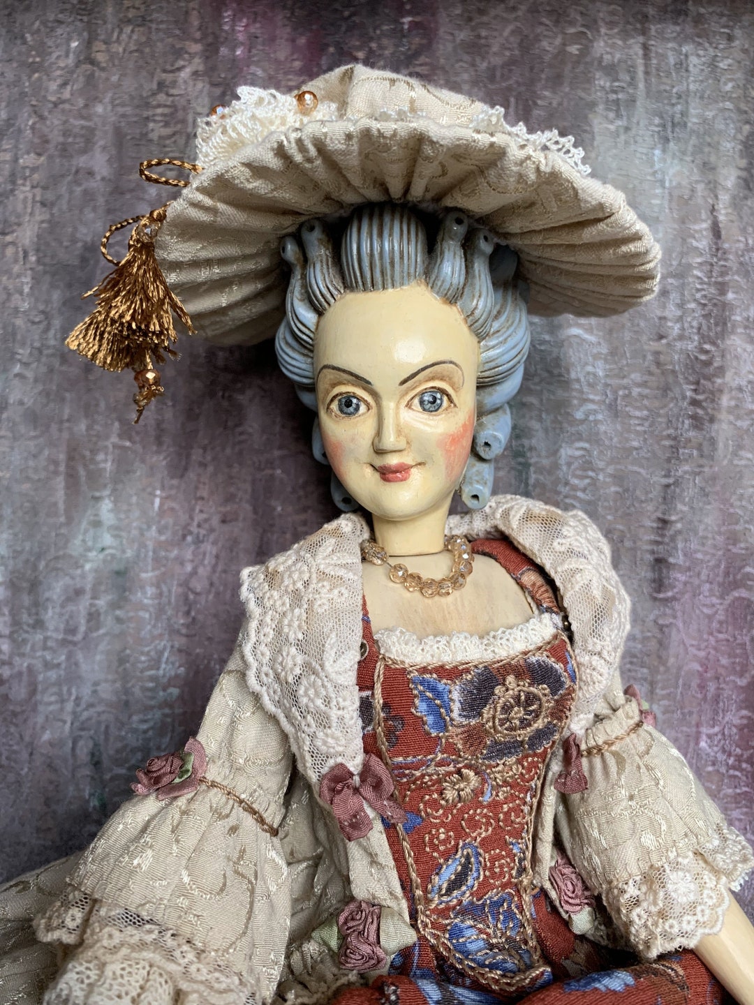 French Antique Style Wooden Doll. Pandora Doll. Collectible - Etsy