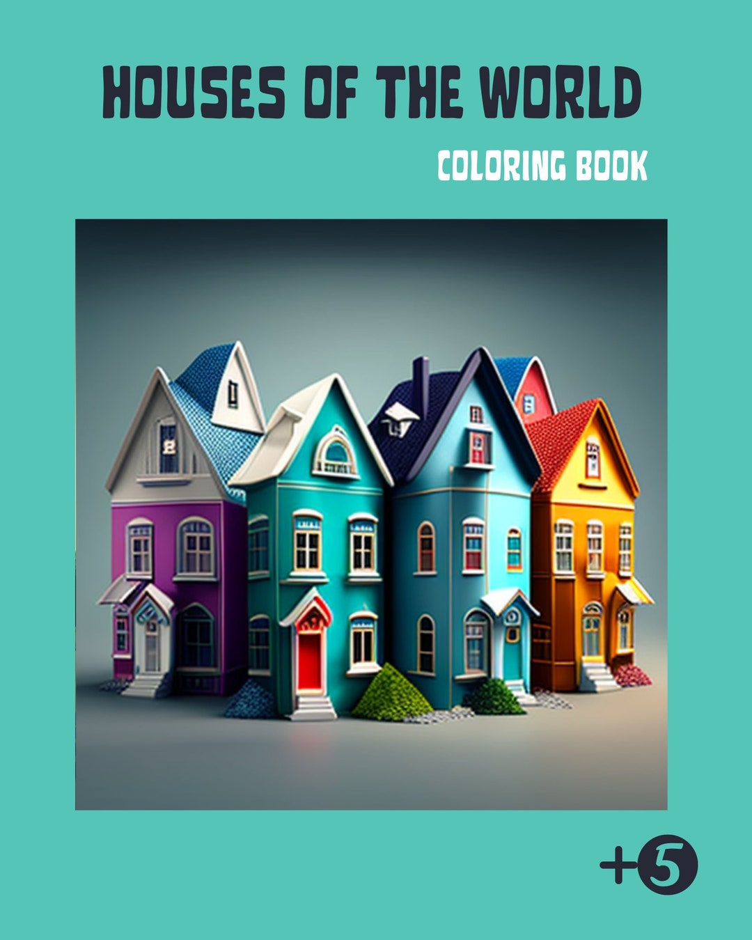 Houses of the World Coloring Book - Etsy
