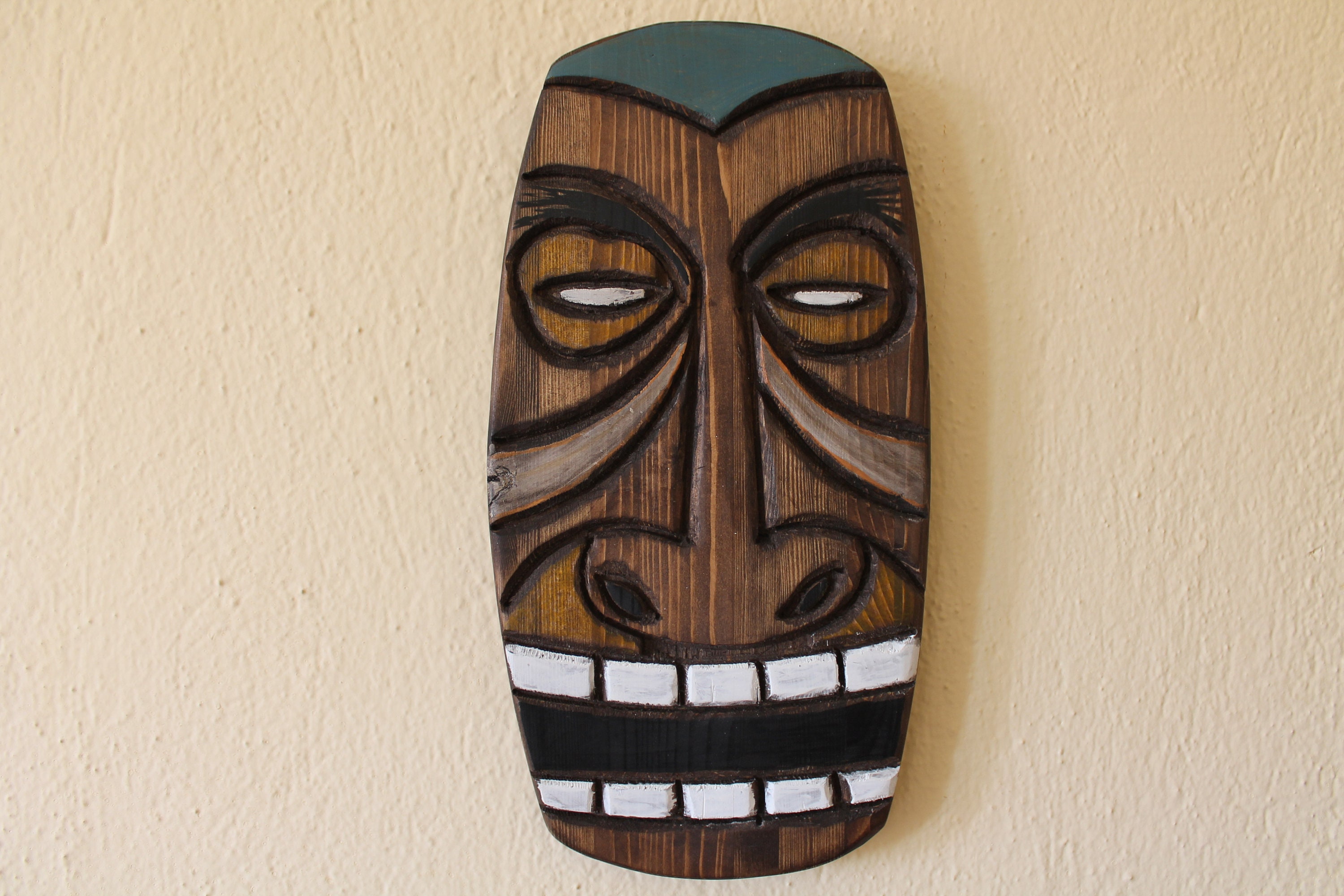 African Wood Mask Wood Wall Art Home Decor African Traditional Mask ...