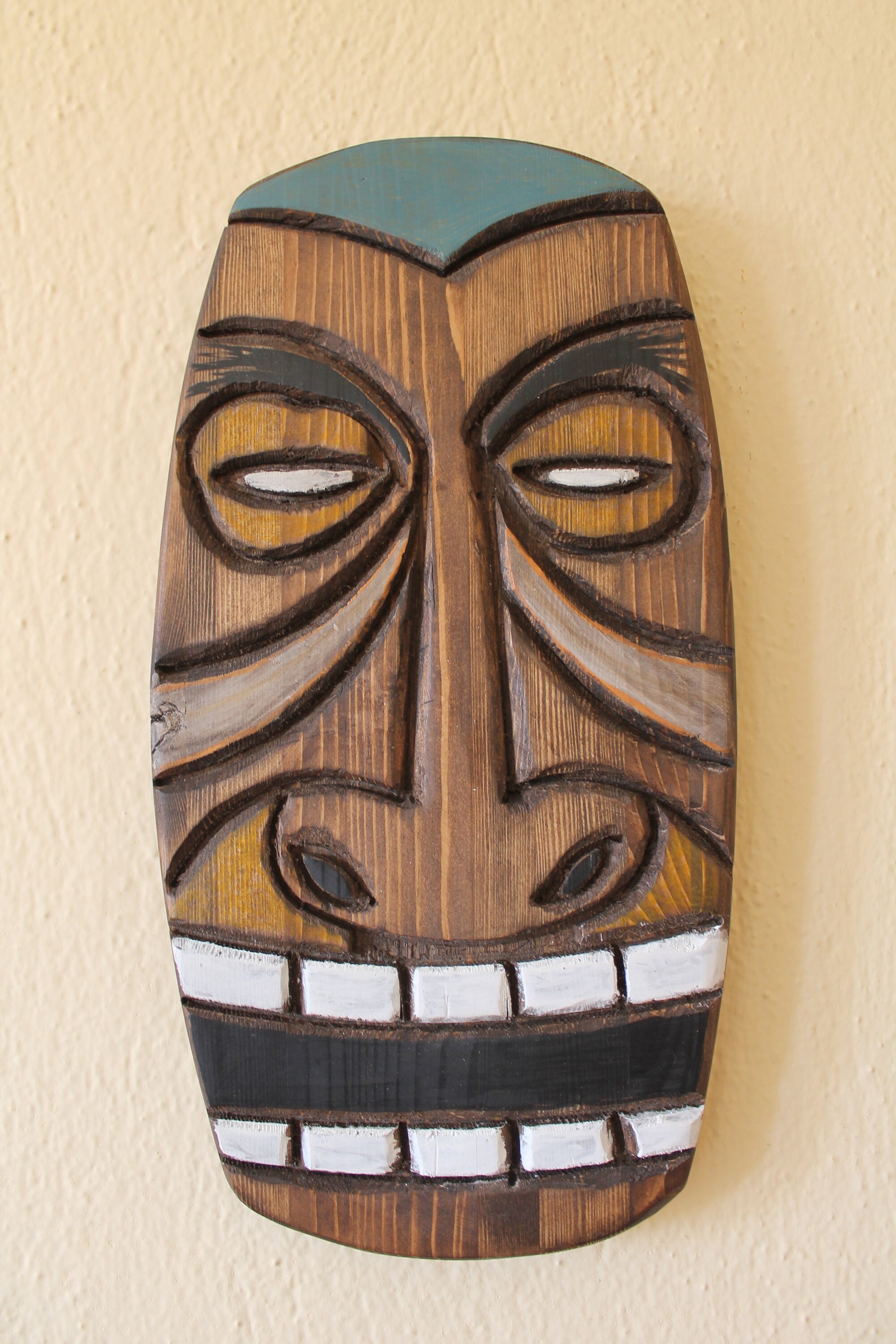 African Wood Mask Wood Wall Art Home Decor African Traditional Mask ...