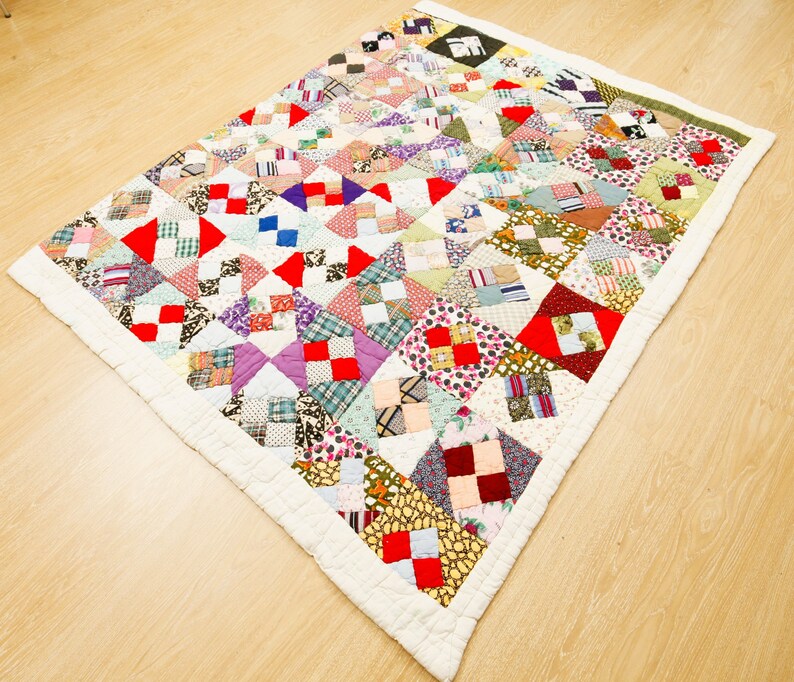 Vintage Patchwork Quilt Handmade Vintage Quilt Authentic Vintage Quilt ...