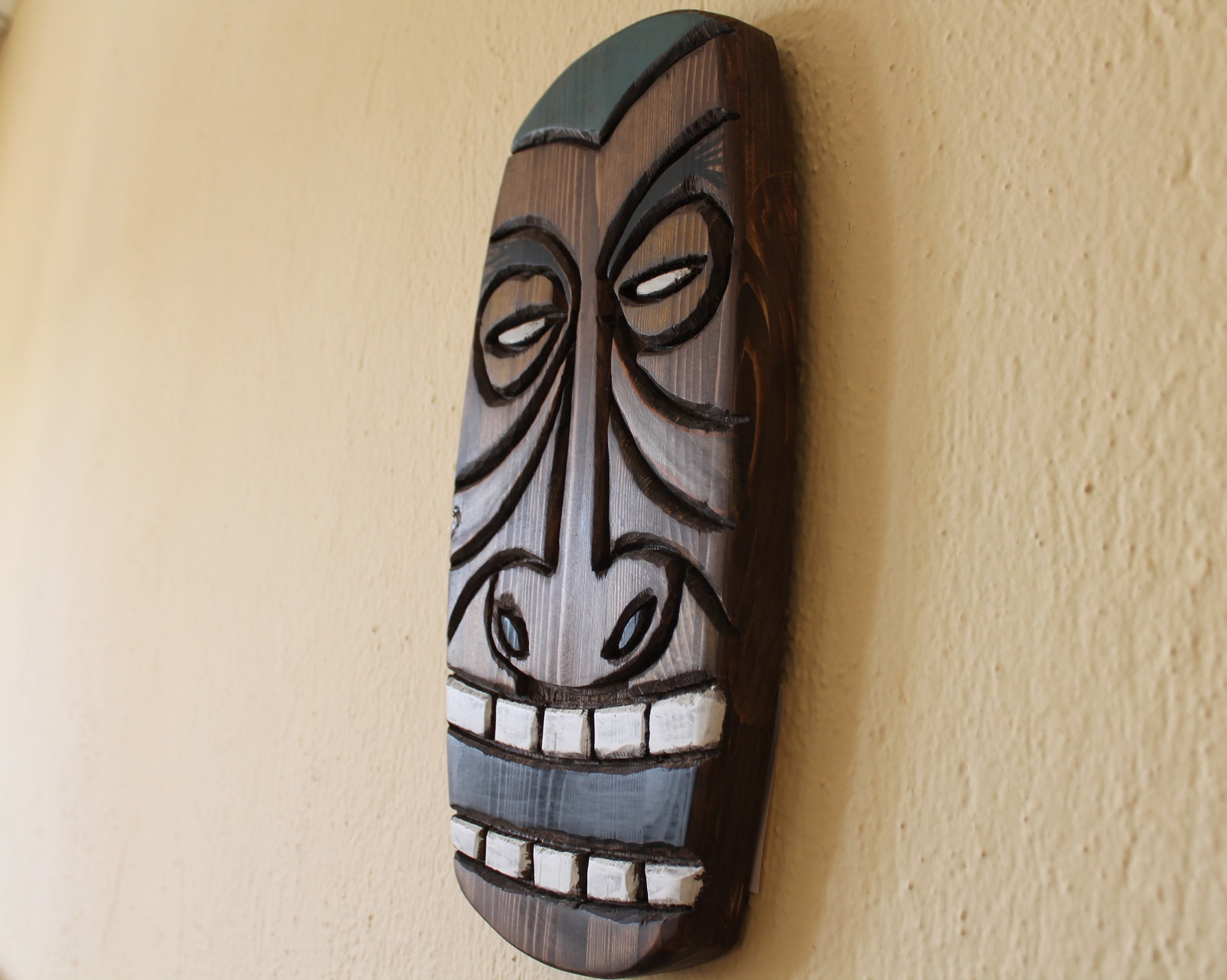 African Wood Mask Wood Wall Art Home Decor African Traditional Mask ...