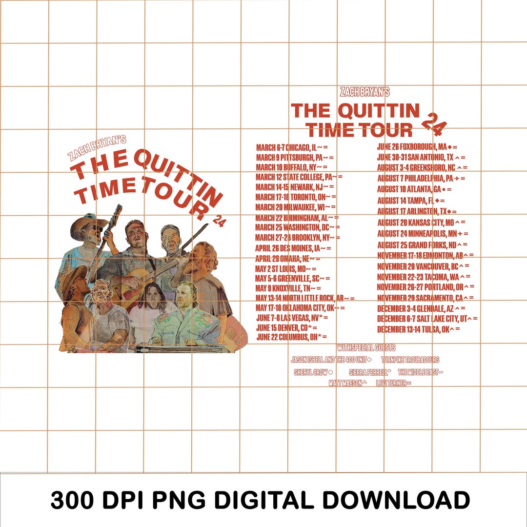 Zach Bryan The Quittin Time Tour 2024 Png Zach Bryan PNG - Etsy Portugal