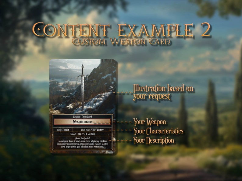 Custom Your Own Card for Dnd - One Custom Card - Roleplay Game - Full ...