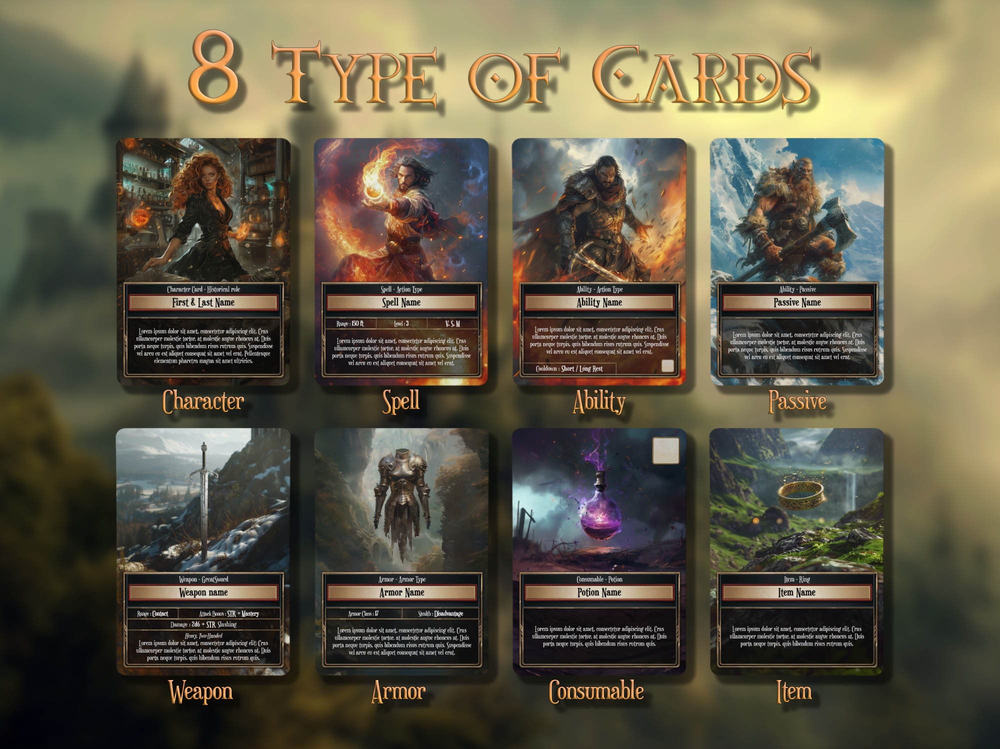 Custom Your Own Card for Dnd One Custom Card Roleplay Game Full Art - Etsy