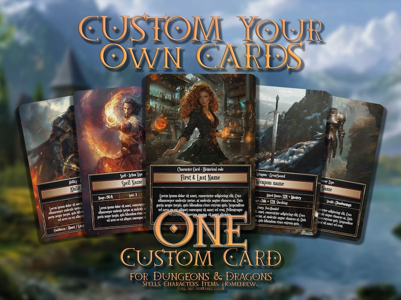 Custom Your Own Card for Dnd - One Custom Card - Roleplay Game - Full ...